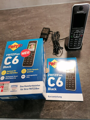 AVM FRITZ!Fon C6 Schnurloses DECT-Komforttelefon - Schwarz (20002964 ...