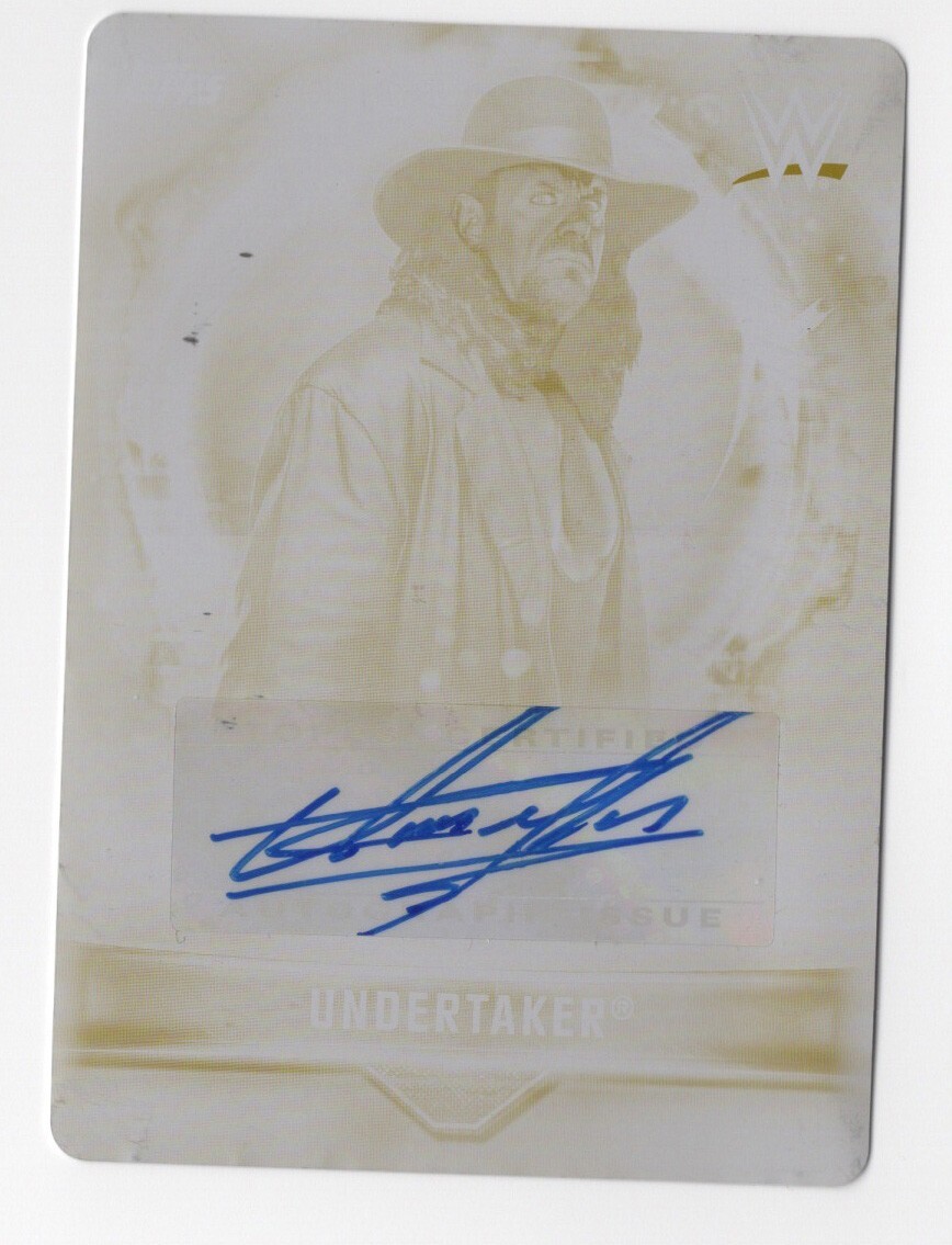 Undertaker 2019 Topps WWE Road To WrestleMania Autograph Printing Plate ...