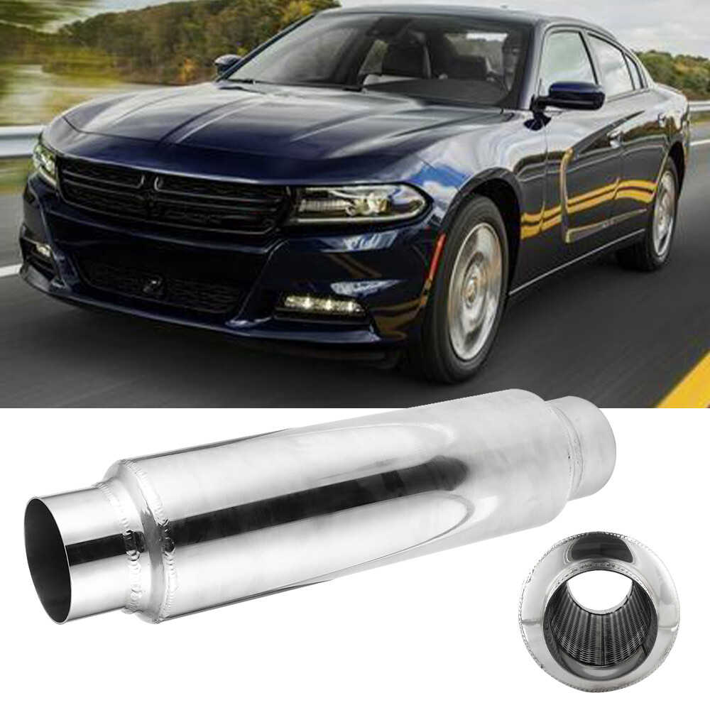 2.5" ID/OD 16" Exhaust Resonator Muffler Deep Tone For Dodge Charger R ...
