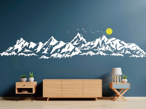 Mountains Landscape - Inspired Design Nature Home Wall Art Decal Vinyl ...