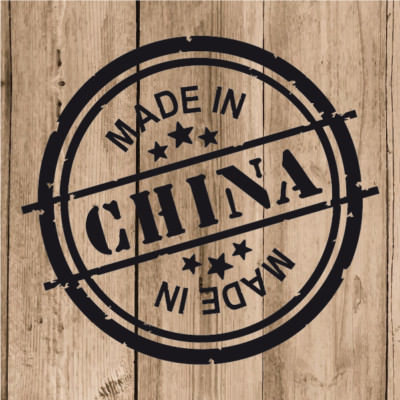 China Sticker Vinyl 10 cm / 4" Decal Stamp Made in China Car Laptop ...