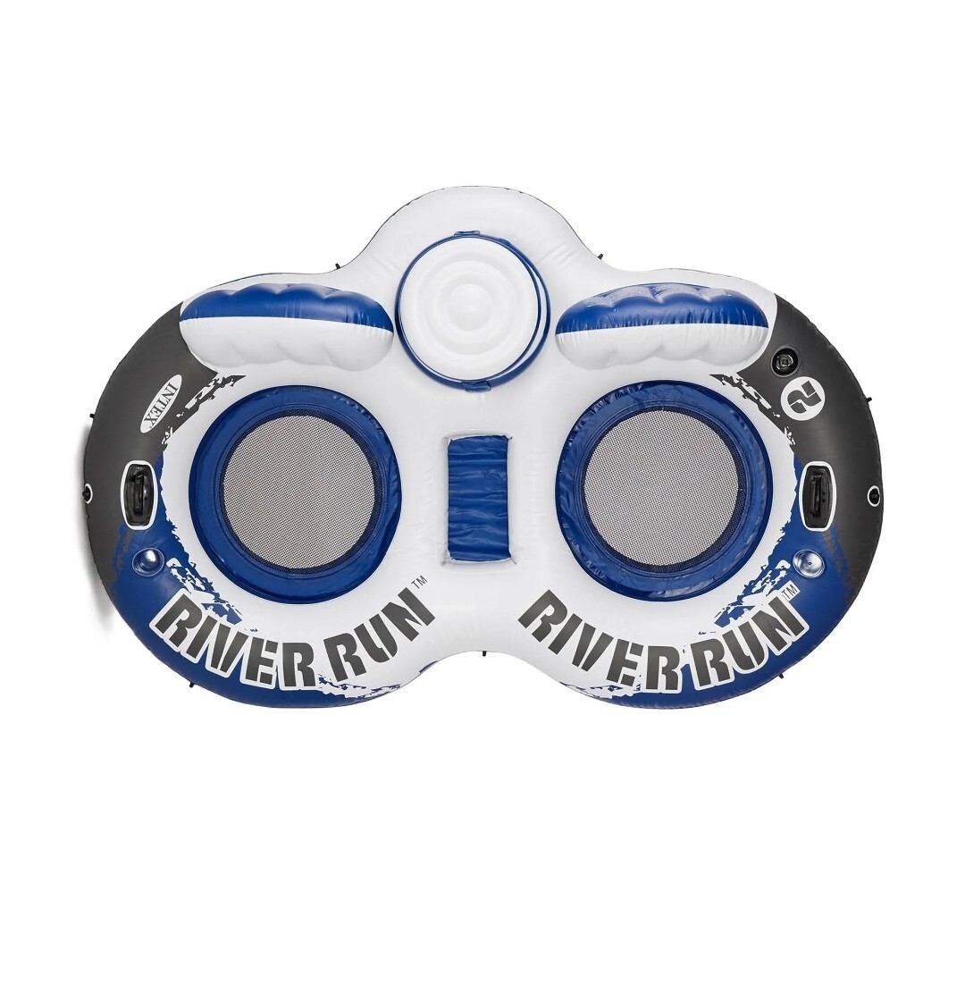 Intex River Run II 2 Person Water Tube Float with Cooler - 58837EP for ...