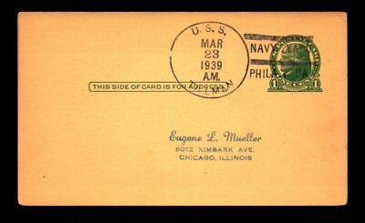 USS Tillman 1939 Postal Card - L16205 | eBay