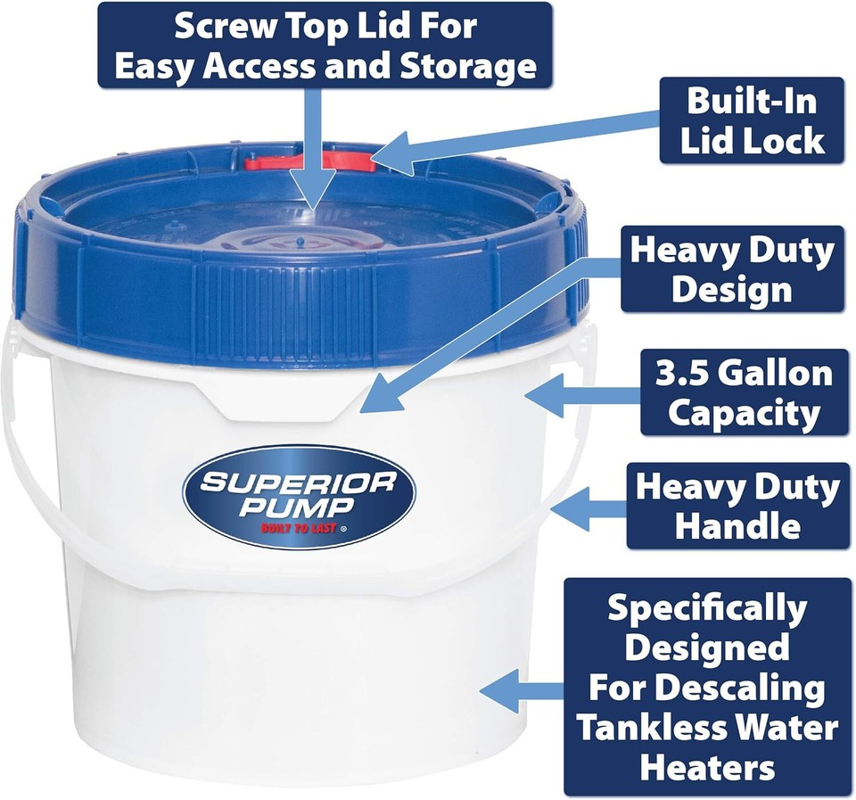 Tankless Water Heater Descaler Pump Kit with Non-toxic Solution | eBay