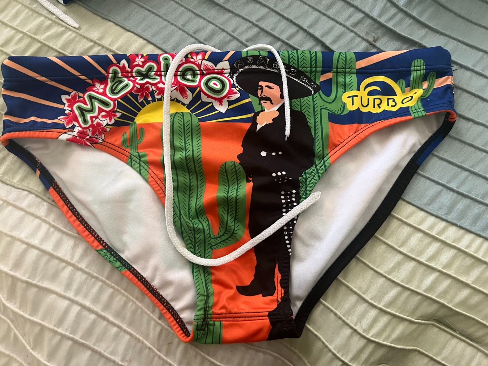 Turbo mens Mexico Water Polo Swim Brief swimwear swim… - Gem