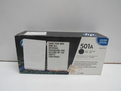 GENUINE HP Q6470A (501A) BLACK TONER CARTRIDGE | eBay