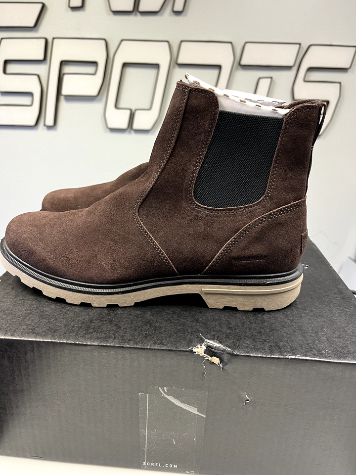 Sorel Men's Carson Chelsea Waterproof Boots Blackened Brown Suede Size ...