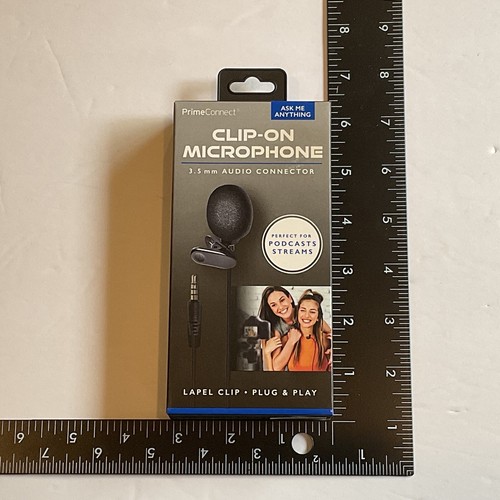Prime Connect ClipOn Microphone 3.5 mm Audio Connector . | eBay