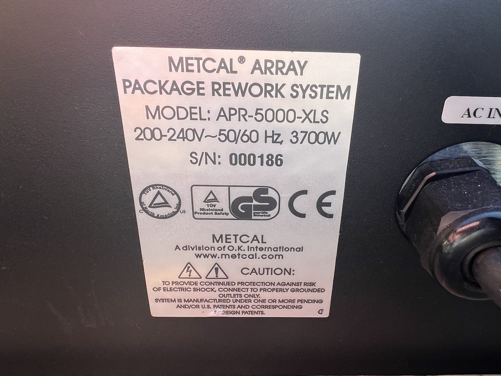 Metcal APR-5000-XLS Advanced Package Rework System W/ PC and Software ...