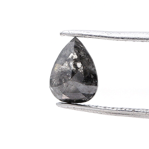 FANCY NATURAL DIAMOND 0.83TCW SALT PEPPER SPARKLING PEAR FULL CUT FOR ...