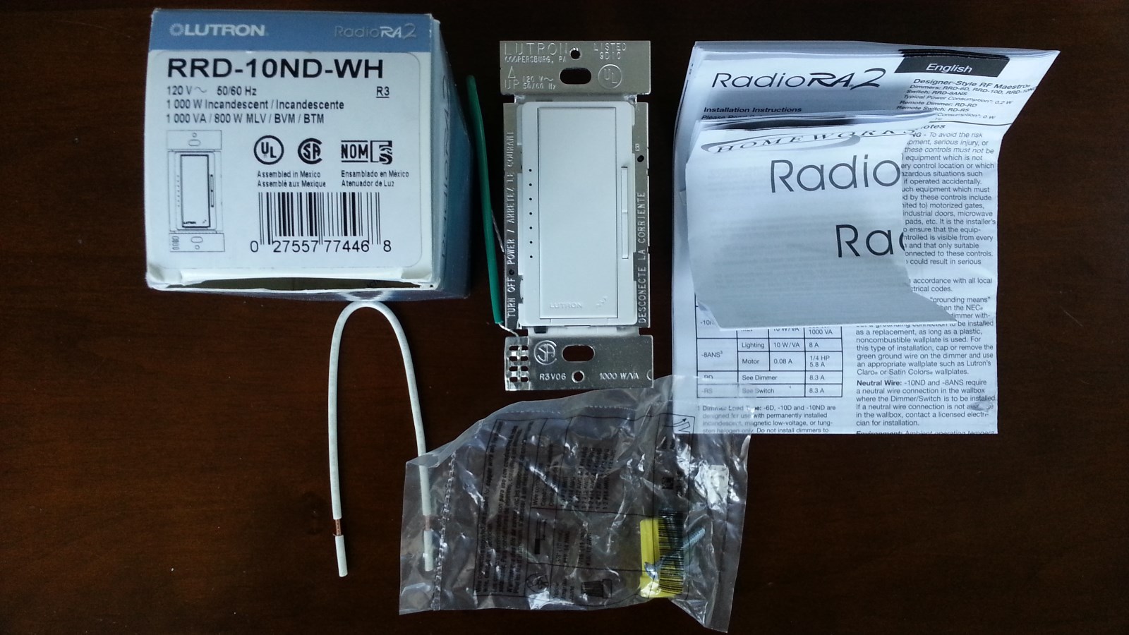 Lutron RRD-10ND-WH Radio Ra2 RadioRA RA Dimmer - NEW IN BOX | eBay