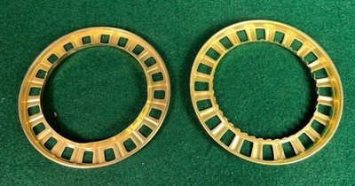 Two Vintage Brass 4" Fitter Gas Oil Lamp Shade Holder Rings 3” Mounts ...