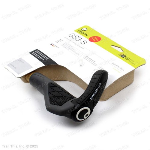 Ergon GS3-S Ergo Small Handlebar Bike Grips MTB 3-Finger Bar Ends Black ...