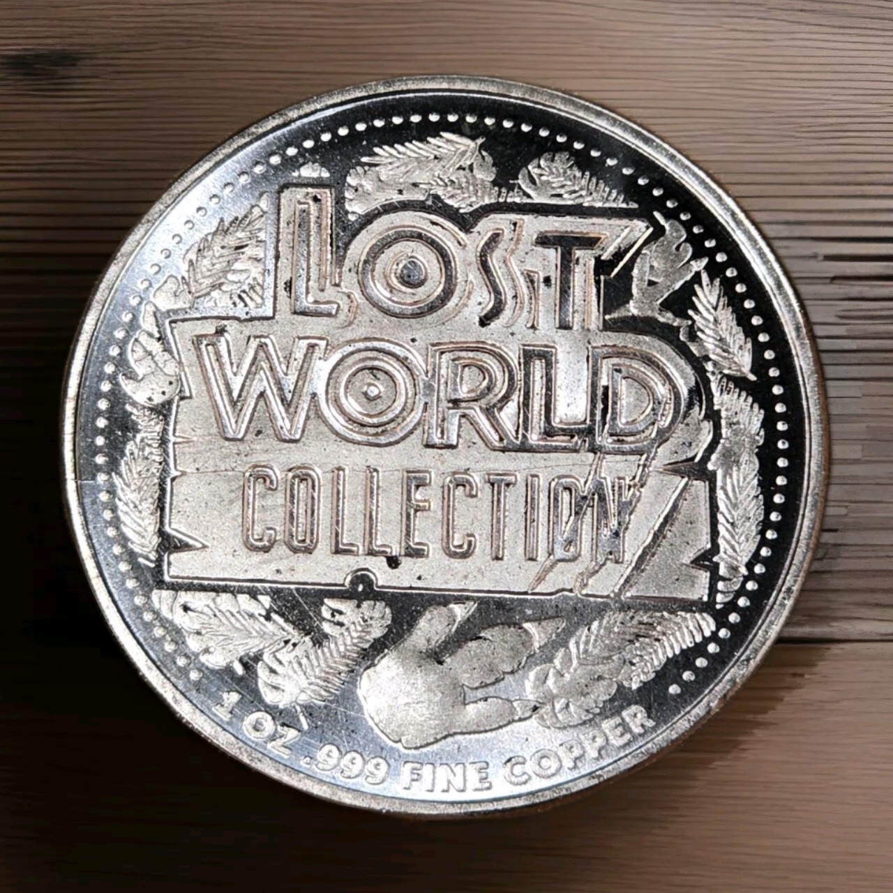 Triceratops Dinosaur 1oz .999 Fine Copper Round Lost World Collection ...