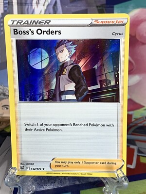Boss's Orders (Cyrus) 132/172 Holo Rare Brilliant Stars Pokemon TCG ...