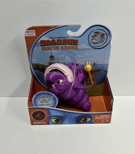 NEW - DRAGONS Rescue Riders BURPLE Dragon Toy Boulder Blast Projectile ...