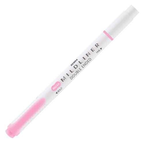 Zebra Mildliner Double End Highlighter Pink Chisel/Bullet Tip Office ...