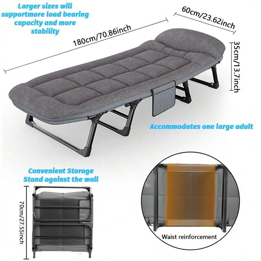 WASTO-Sleeping Cots/Camping Cots For Adults6 Adiustable Positions ...