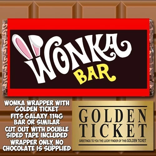 Willy Wonka Chocolate Bar Wrapper Template