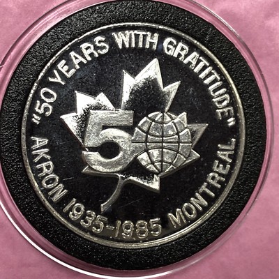 1985 Akron Montreal #341 1 Troy Oz .999 Fine Silver Round Proof Coin ...