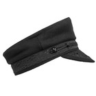 Peaked Cap Wool Mixed Fishing Navy Sailor Uniform Dress Hat Yachtsman ...