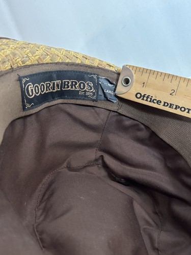 Goorin Bros Woven Paper Straw Trilby Fedora Hat Mens Large | eBay