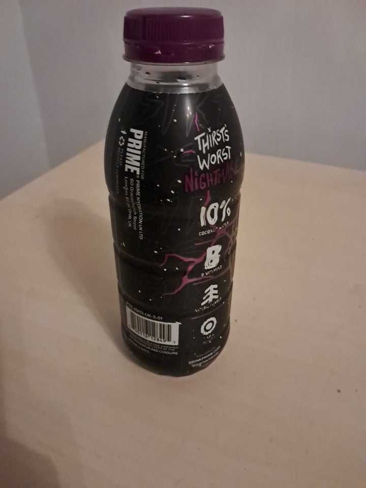 Empty Prime Hydration KSI The Nightmare Black And Purple Bottle | eBay UK