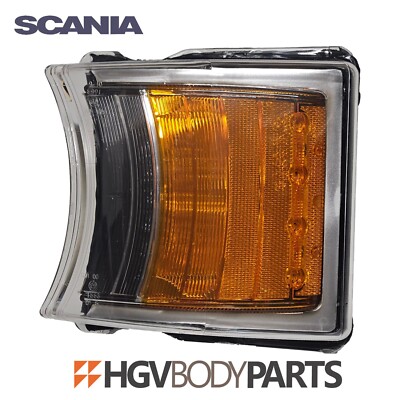 Scania R P T 2010-2013 Indicator Light with DRL Silver Frame LH and RH ...