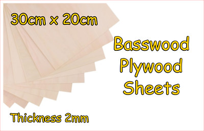 2mm Basswood Sheet Thick 30x20cm Wood for Laser Cutting Wood Burning ...