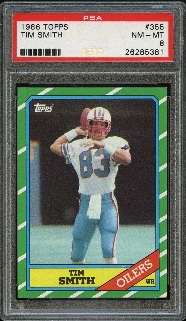 1986 Topps FB Card #355 Tim Smith Houston Oilers PSA NM-MT 8 | eBay