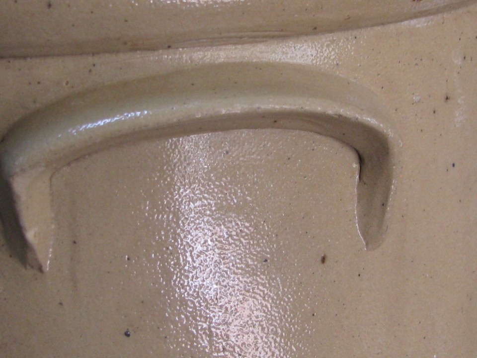 VINTAGE RED WING MINNESOTA STONEWARE 4GL SALT GLAZE CROCK W/DOWN LEAF ...