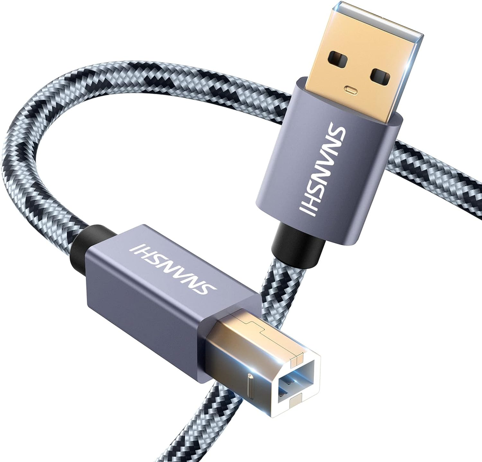 Printer Cable 20 Feet USB Printer Cable USB 2.0 Type a Male to B Male ...