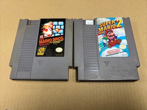 Super Mario Bros 1 & 2 NES (Nintendo Entertainment System) Carts Only ...