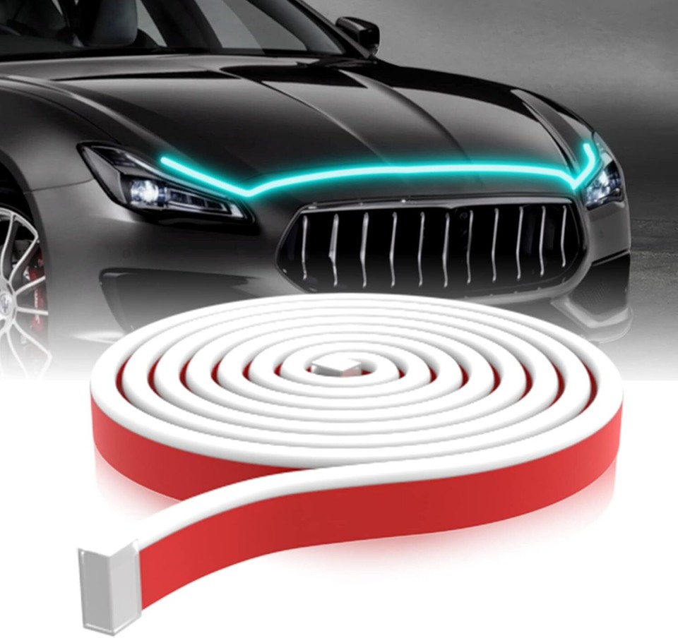 70" Flexible Hood LED Strip Meteror Lights Dynamic Scan Start Up Under ...