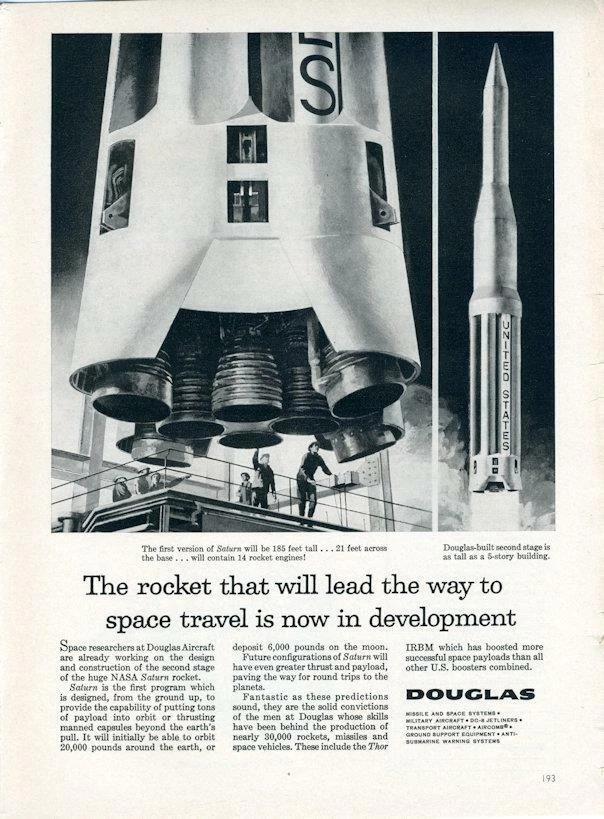 Large Poster Apollo Rocket Stages