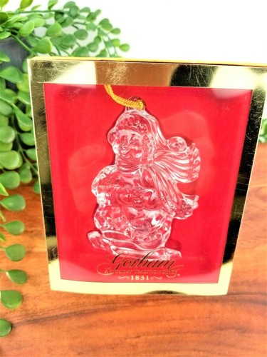 Gorham Snowman w/Gift Full Lead Crystal Christmas Holiday Ornament ...