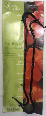 Panacea 85752L Black Metal 12 in. Extender Hook 2 Pack Garden Treasures ...