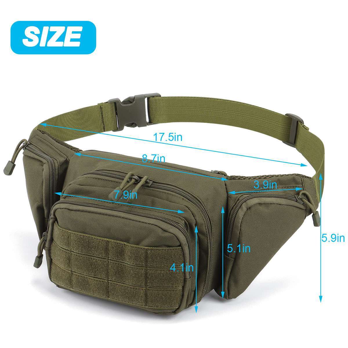 Tactical Pistol Pouch Waist Gun Pack Bag Fanny Packs Concealed Carry ...
