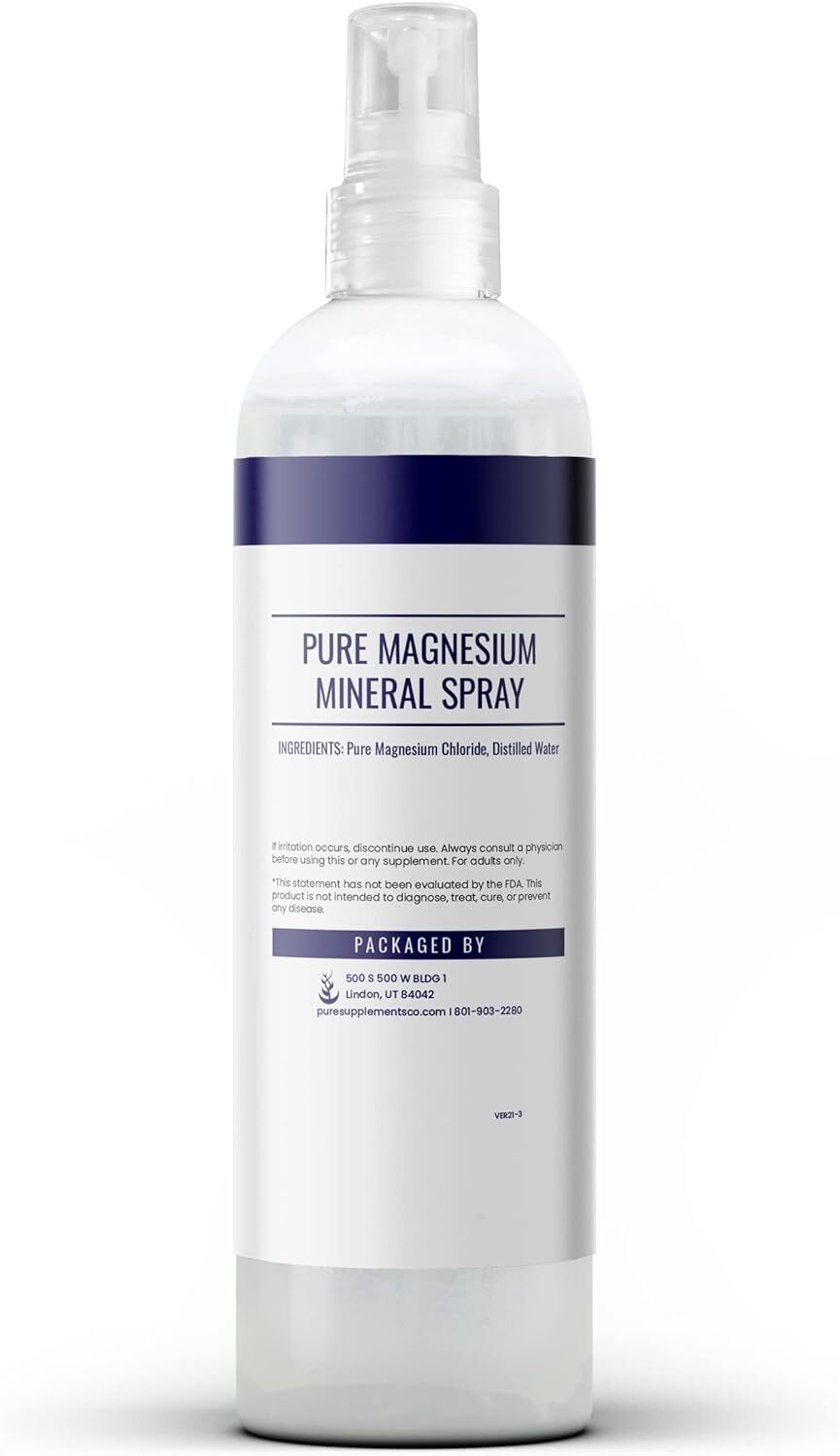 Magnesium Oil Spray - Large 8oz Size - Extra Strength - 100% Pure ...