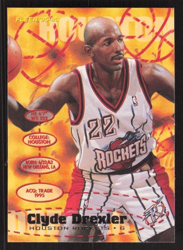 1995 FLEER CLYDE DREXLER 221 MINT BASKETBALL HOUSTON ROCKETS | eBay
