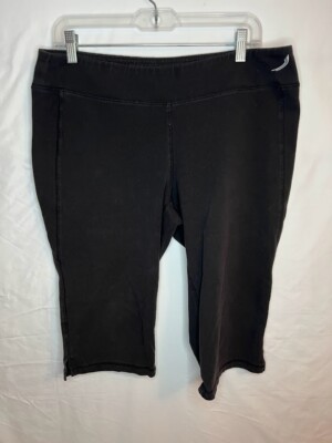 Exertek Black Womens Capris Activewear Large L | eBay