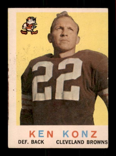 1959 Topps #54 Ken Konz VG/VGEX Browns 540340 | eBay