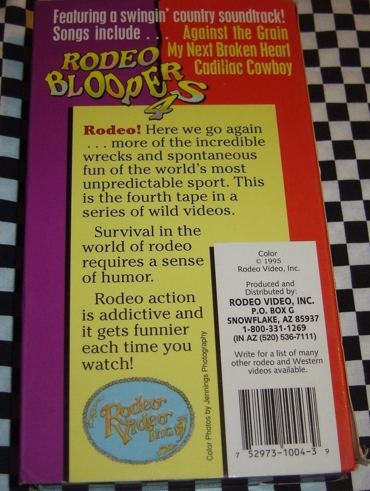 Rodeo Bloopers 4 VHS ~ 752973100439 | eBay