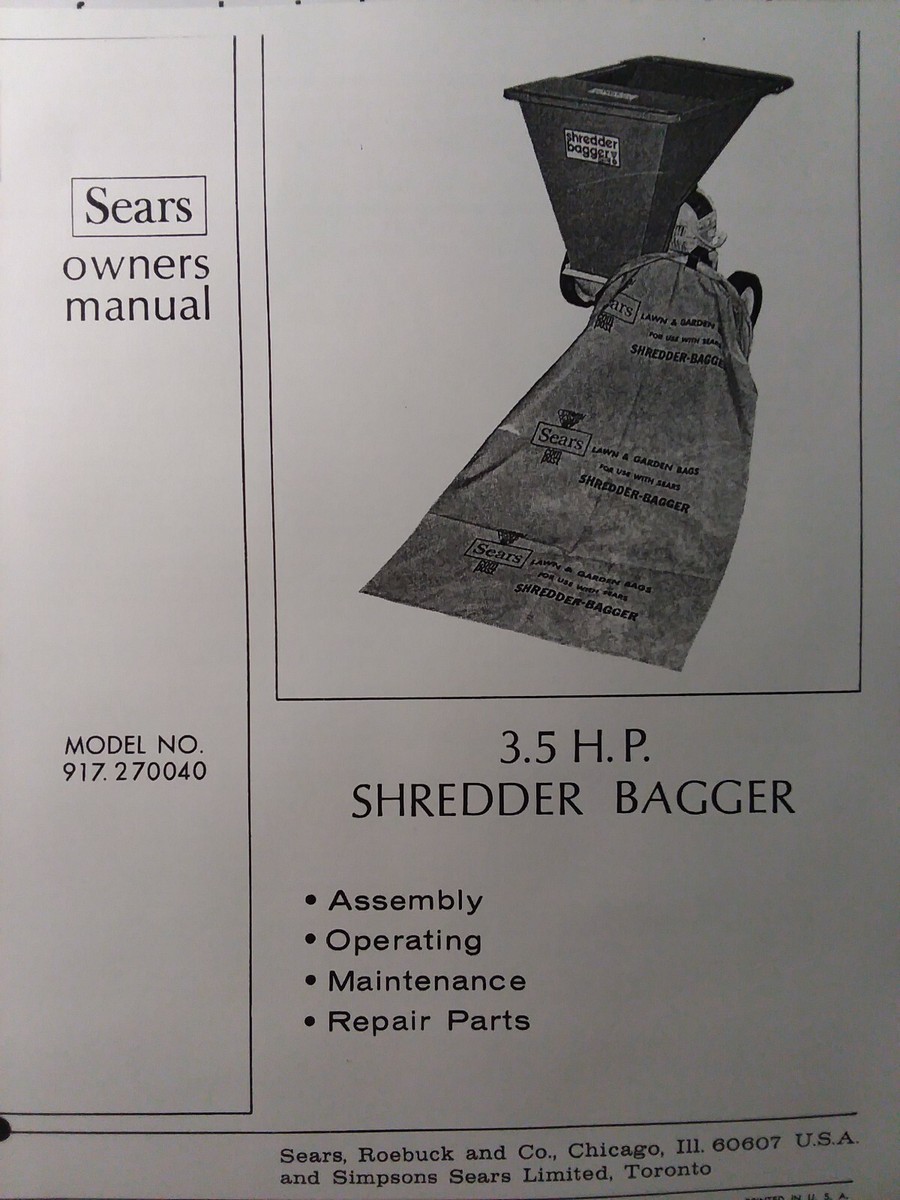 Sears Craftsman Shredder