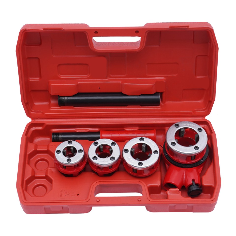 Pipe Threading Kit Pipe Threader 1/2''-1-1/4'' BSPT Plumber Set Die ...