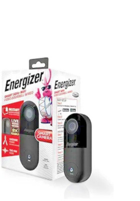 Energizer Smart Wifi Video Doorbell Hard Wired Camera Smart Video & 2 ...