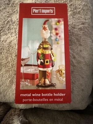 Pier One Santa Metal Wine Bottle Holder/Stand (Bottle Not Included) | eBay