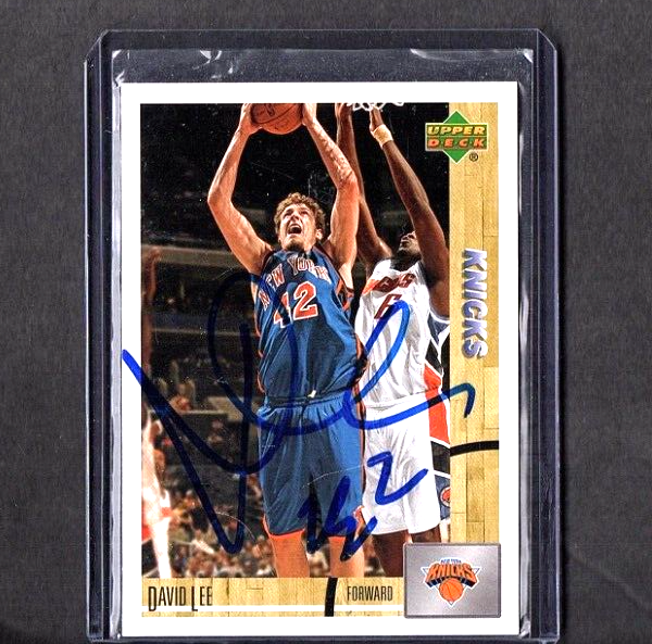 2008 UPPER DECK LINEAGE CARD SIGNED IP AUTO DAVID LEE NEW YORK KNICKS ...