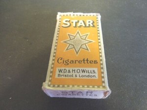 Cigarette pack Wills STAR with insert but no cigarettes vintage 10 pack ...