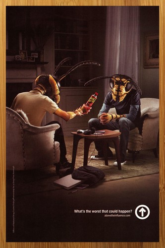 2009 Above the Influence Anti-Drug/Marijuana Print Ad/Poster Wasps Bug ...